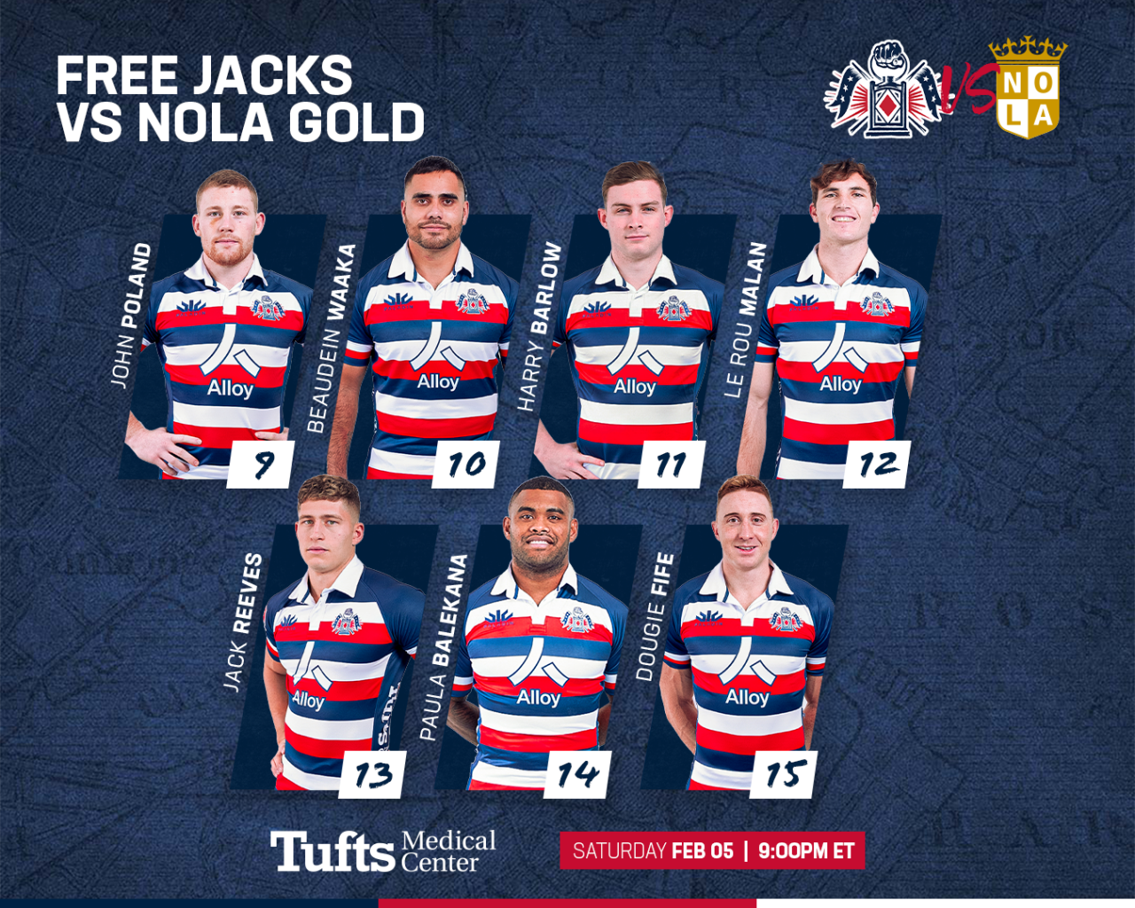 Free Jacks Name team to face Nola Gold in Season Opener - New England ...