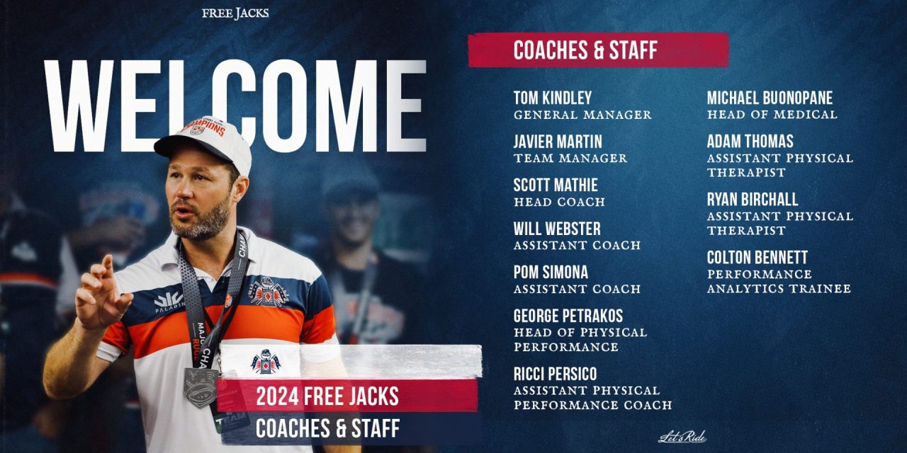 Free Jacks Head General Manager Tom Kindley Announces Rugby Staff For ...