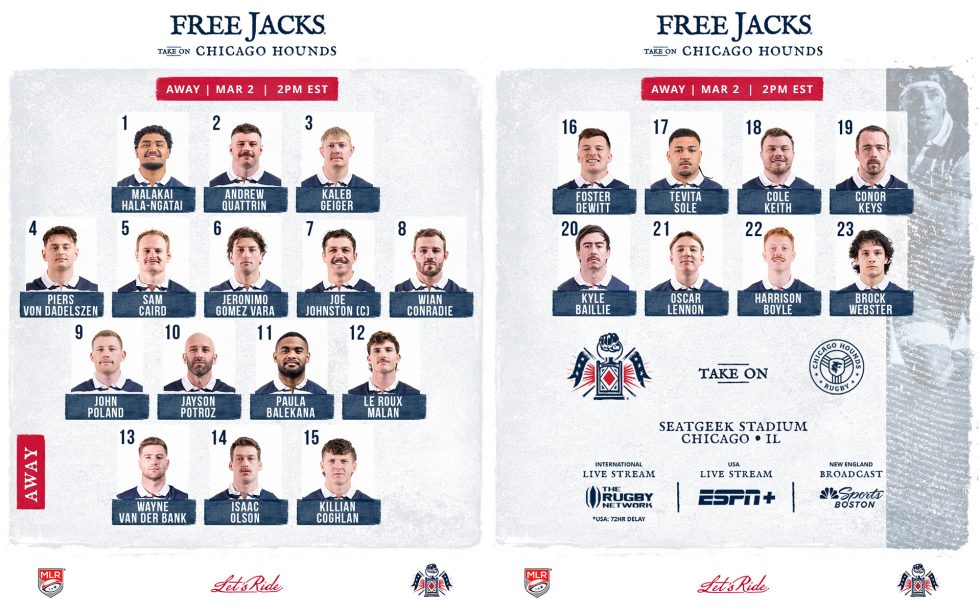 Round 3 Roster announced as Free Jacks head to RFC chicago this sunday ...