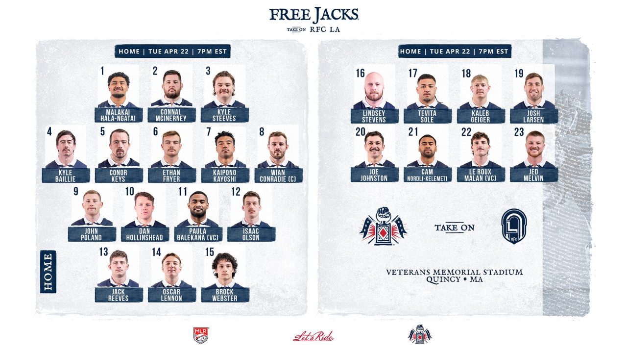 Round 11 Roster & Match Preview - New England Free Jacks