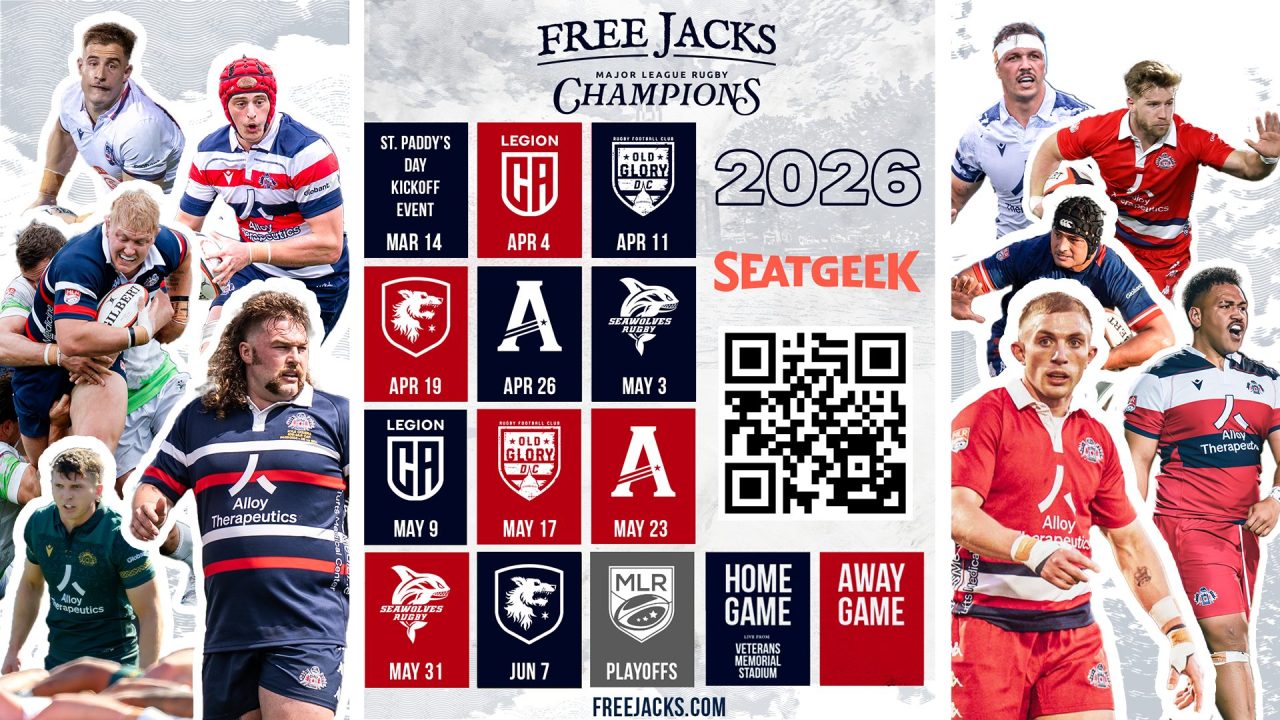 New England Free Jacks Announce 2026 Major League Rugby Regular Season ...